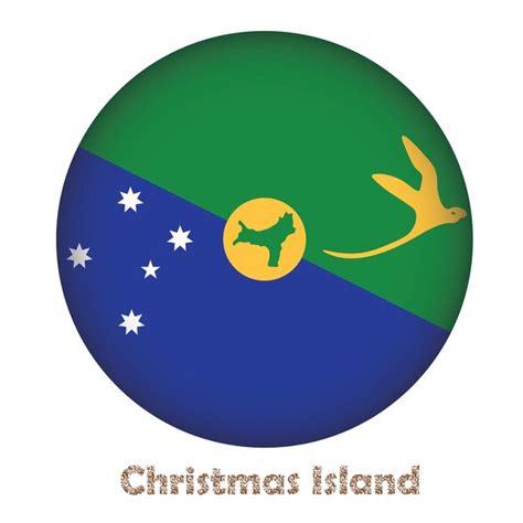 premium vector christmas island flag round shape