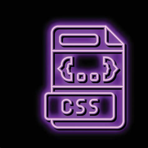 css file format document neon glow icon illustration 21231157 vector