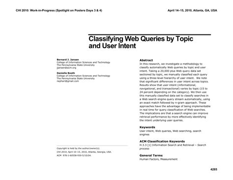 pdf classifying web queries by topic and user intent