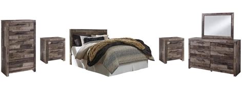 Benchcraft® Derekson 6 Piece Multi Gray Queenfull Panel Headboard