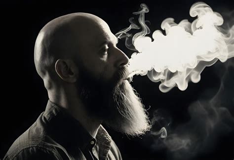 Premium Photo A Man With A Beard And A Beard Smoking A Pipe