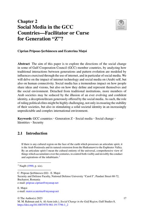 Pdf Social Media In The Gcc Countries—facilitator Or Curse For Generation Z”