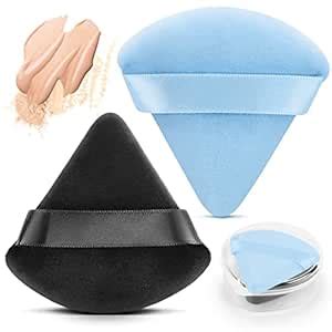 Hiyotec Powder Puff Triangle Makeup Puff For Face Velour