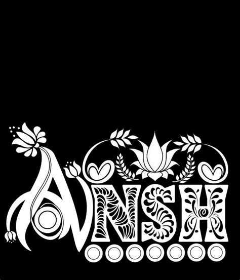 Ansh Name Text Png