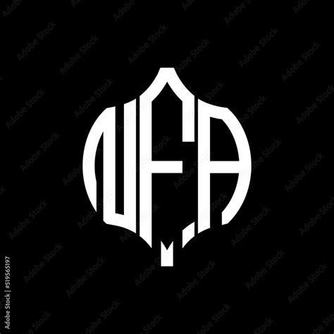Nfa Letter Logo Nfa Best Black Background Vector Image Nfa Monogram Logo Design For