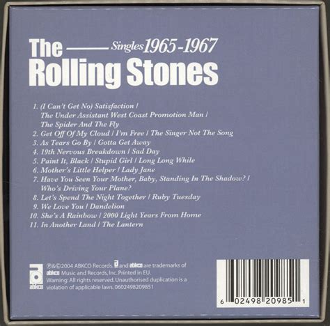 The Rolling Stones Singles 1965 1967 Volume Two Uk Cd Single Boxset