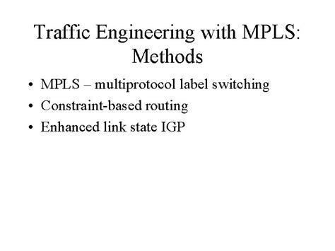 Traffic Engineering And Routing Hansen Bow Topics Traffic