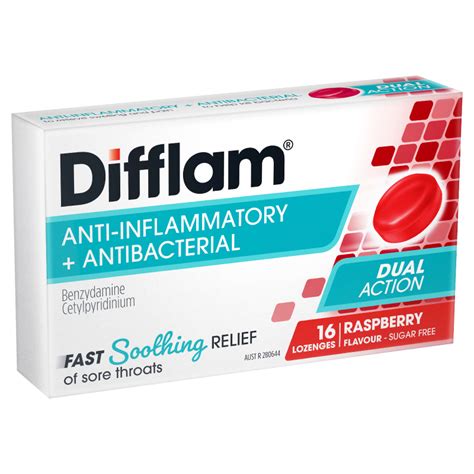 Difflam Lozenges Raspberry 16 Michaels Chemist