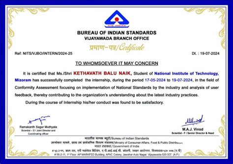 balu naik on linkedin internship bureauofindianstandards