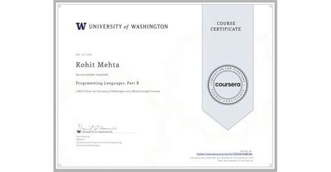 Completion Certificate For Programming Languages Part B Rohit M