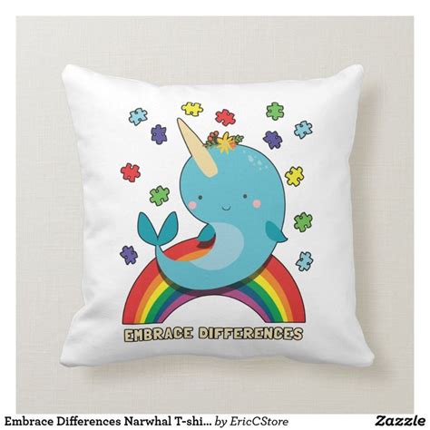 Narwhal Decorative And Throw Pillows Zazzle Throw Pillows Pillows Decorative Throw Pillows