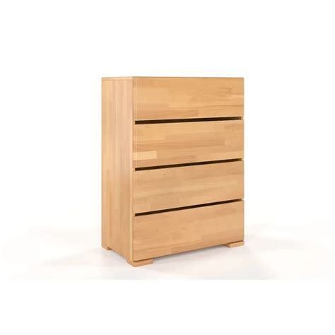 Commodes Bois Massif 4 Tiroirs Finition Hêtre Naturel Nicea Choix
