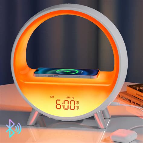Momilla Sunrise Alarm Clock With Wireless Charging Station Sound