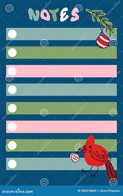 Notes List Template Daily Planner Page Lined Paper Sheet Blank White