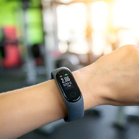 Ai Generated Image Gray Fitness Tracker On A Person S Wrist Stock Illustration Illustration