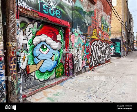 Graffiti Alley In Toronto Canada Featuring Colourful Street Art And