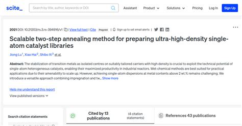 Scalable Two Step Annealing Method For Preparing Ultra High Density