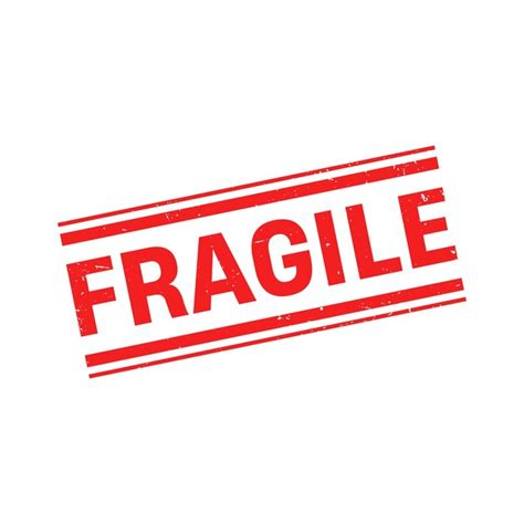 Premium Vector Fragile Stamp Fragile Grunge Square Sign