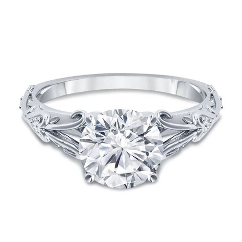 Auriya 14k Gold 12ctw Vintage Solitaire Diamond Engagement Ring