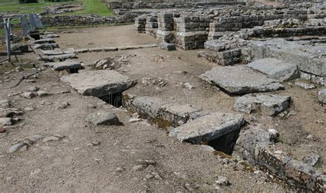 Vindolanda Hexham Northumberland Uk June 2024 Fort Excavated Walls At Vindolanda Editorial
