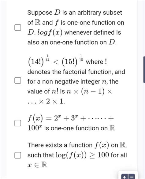 suppose d is an arbitrary subset of mathbb{r} and f is one one function