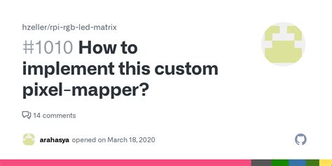 How To Implement This Custom Pixel Mapper Issue Hzeller Rpi Rgb Led Matrix GitHub