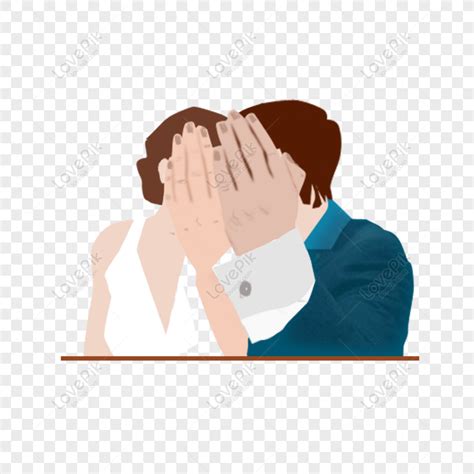 손으로 그려진 된 커플 블루 미니 멀리 즘 스타일 요소 디자인 Png 일러스트 무료 다운로드 Lovepik