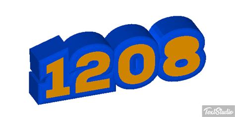 1208 Number Animated  Logo Designs