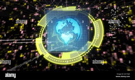 Image Of Scope Scanning And Data Processing Over Moving Columns Stock