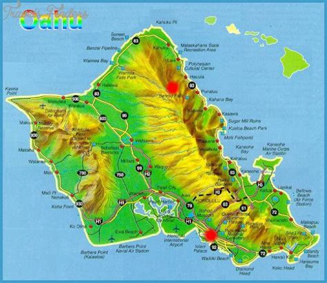 Oahu Hiking Map Travelsfinders Com