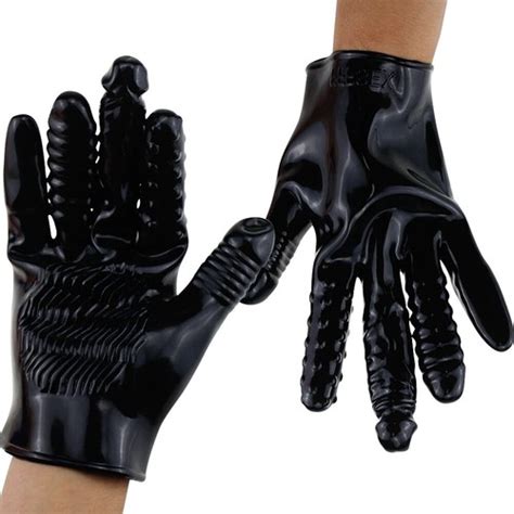 1pc Pvc Shock Palm Glove Finger Masturbation Sex Toy Vagina Anal