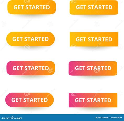 Click Here Button With Arrow Pointer Clicking Icon Stock Illustration