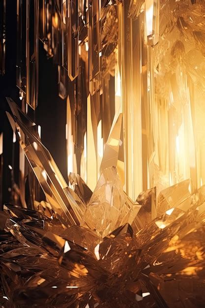 Premium Ai Image Shiny Iridescent Crystal Glass Prisms With Color