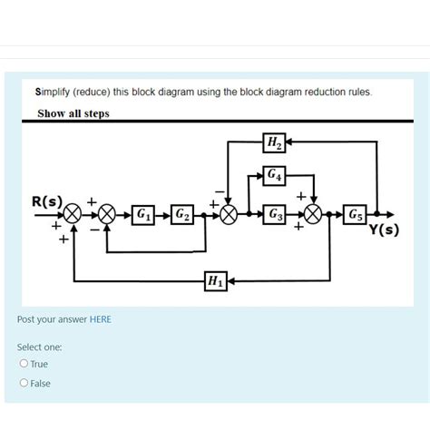 solved simplify reduce this block diagram using the block