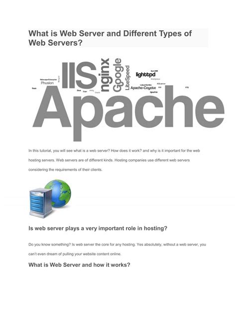 What Is Web Server And Different Types Of Web Servers