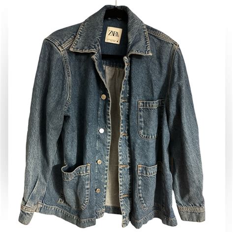 Zara Jackets And Coats Zara Oversized Denim Jacket Poshmark