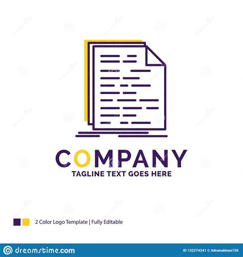 Company Name Logo Design For Code Coding Doc Programming Scr Stock