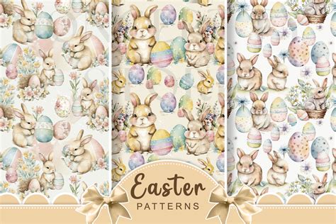 Happy Easter Seamless Patterns Graphic By Conceptty · Creative Fabrica