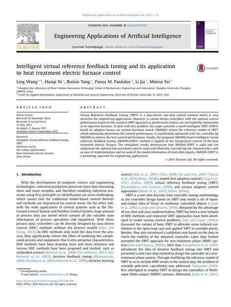 Download Pdf Intelligent Virtual Reference Feedback Tuning And Its Application To Heat