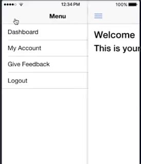 Ionic Dynamic Side Menu Example