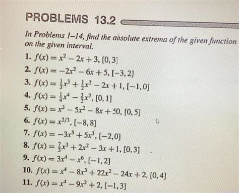 Solved PROBLEMS 13 2 In Problems 1 14 Find The Absolute Chegg Com