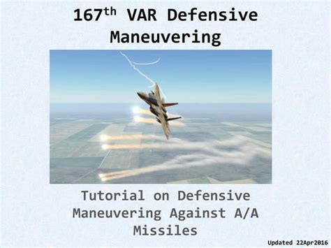 Comprehensive Tutorial On Defensive Maneuvering Against Air To Air