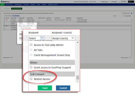 7216 Consent Restrict User Access To Binders And Client Profile Without 7216 Consent