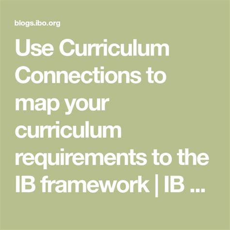 Use Curriculum Connections To Map Your Curriculum Requirements To The
