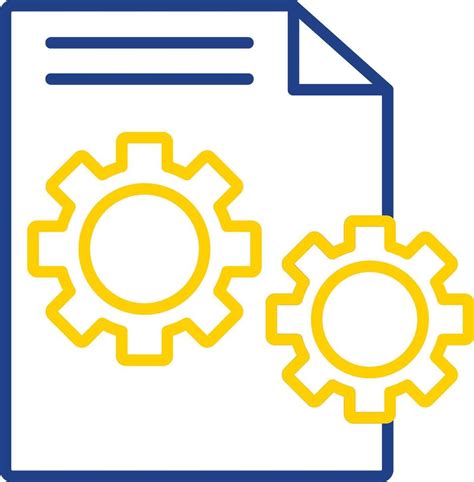 Cogs Line Two Colour Icon Design 43734003 Vector Art At Vecteezy