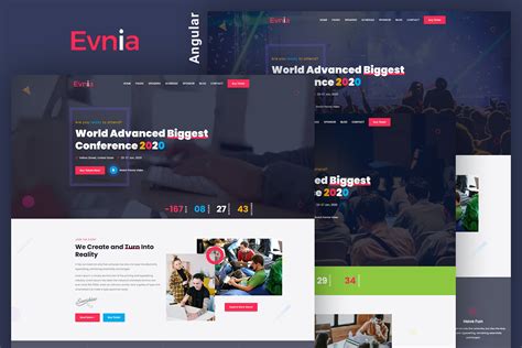 evnia react event conference and meetup template