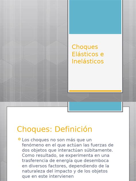 Choques Elásticos E Inelásticos Pdf Física Mecánica
