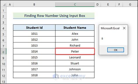 How To Get Row Number From Range With Excel Vba 9 Methods