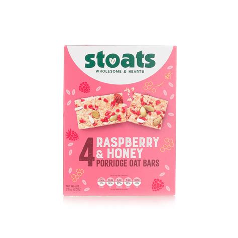 Stoats Raspberry And Honey Porridge Oat Bars 4x50g Waitrose Uae And Partners