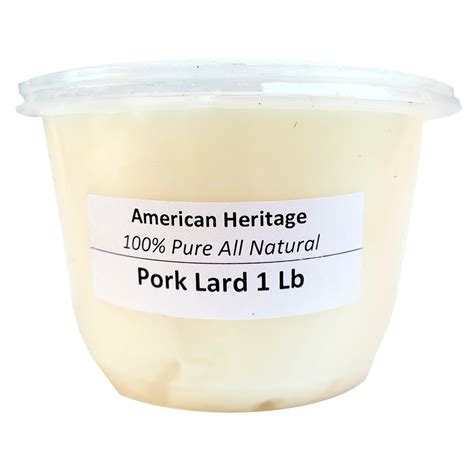 Heritage 100 Pure All Natural Pork Lard 1 Lb Asian Veggies